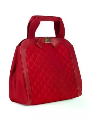 Moschino Quilted Bow Detail Tote Bag