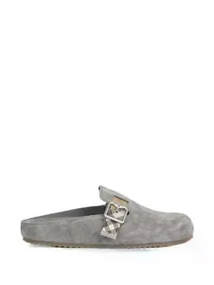 Burberry Check-print Buckled Mules
