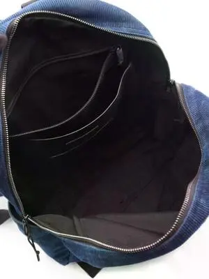 Saint Laurent 2000s Corduroy Logo-embroidered Backpack