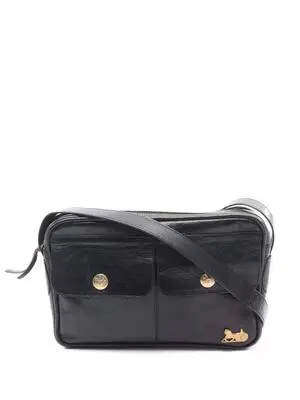 Celine 2000s Grained Leather Carriage Cross Body Bag