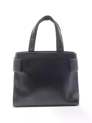 Prada Leather Tote Bag - Black