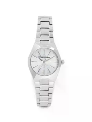 Karl Lagerfeld Round Case 30mm Watch - Silver