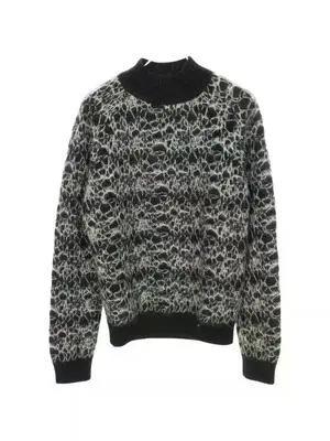 Saint Laurent Mohair-blend Mock Neck Sweater - Black