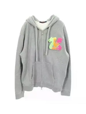 LOUIS VUITTON 2010s Graffiti-motif Hoodie - Grey