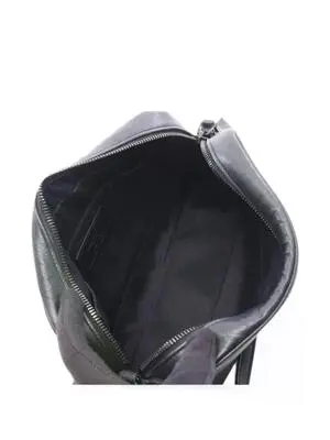 Saint Laurent Leather Grained Monogram Shoulder Bag