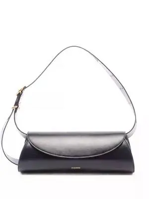 JIL SANDER 2020s Small Cannolo Shoulder Bag - Black