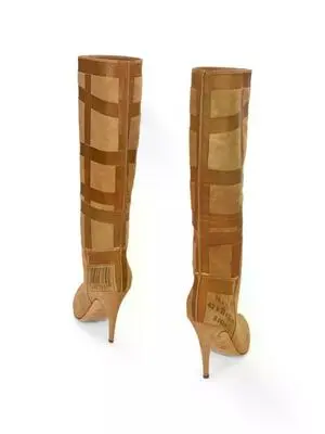 Moschino Tape Detail Knee-high Boots