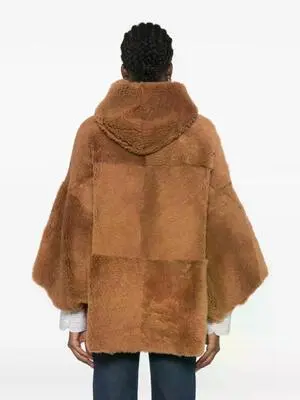 GIORGIO BRATO Shearling-finish Hooded Cape