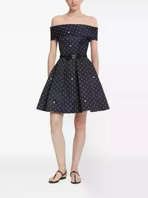 Elie Saab Polka-dot Off-the-shoulder Dress