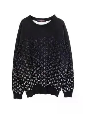 LOUIS VUITTON Monogram-pattern Sweater - Black