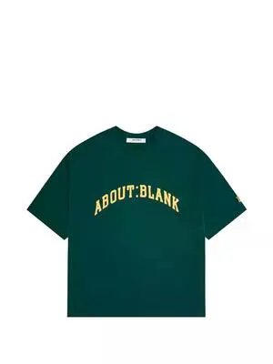 ABOUT:BLANK College Logo-print Boxy T-shirt - Green