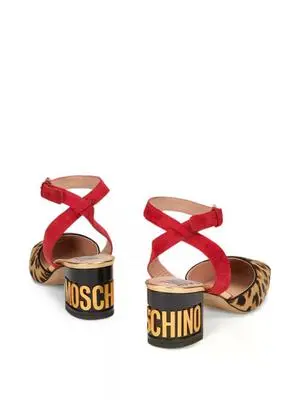 Moschino Leopard-print Logo-plaque Pumps