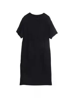 Hermès 2000s H-pattern Knit Short-sleeved Dress - Black
