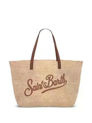 MC2 SAINT BARTH Raffia Shoulder Bag - Neutrals