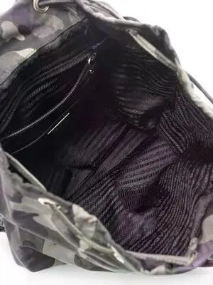 Prada 2010s Camo-pattern Leather Backpack