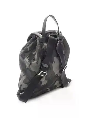 Prada Camo-pattern Leather Backpack