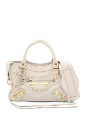 Balenciaga Metallic Edge Mini City Handbag - Neutrals