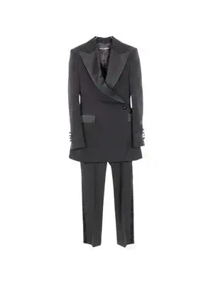 Dolce & Gabbana 2010 Satin-trim Suit - Black