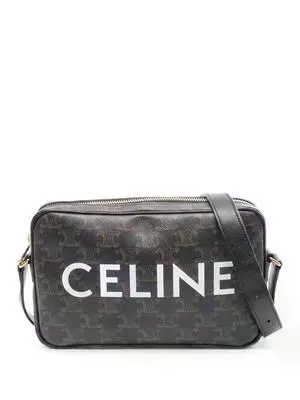 Celine 2010s Medium Triomphe Shoulder Bag - Black