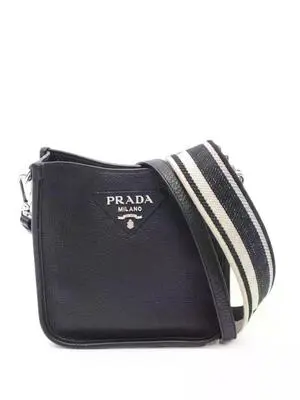 Prada Vitello Daino Leather Shoulder Bag - Black