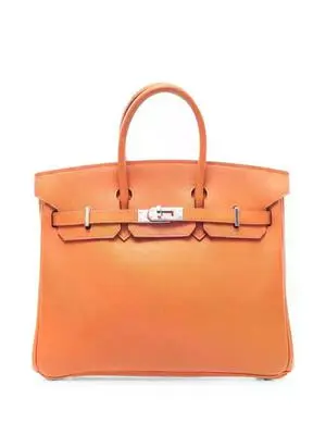 Hermès 2007 25 Birkin Leather Tote Bag - Orange