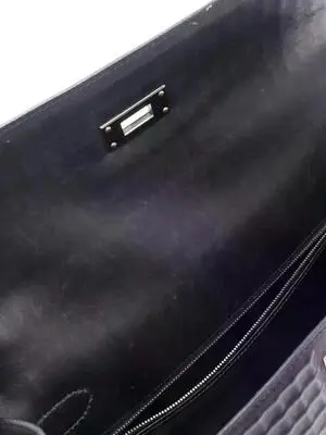 Hermès Kelly Two-tone Leather Handbag - Black