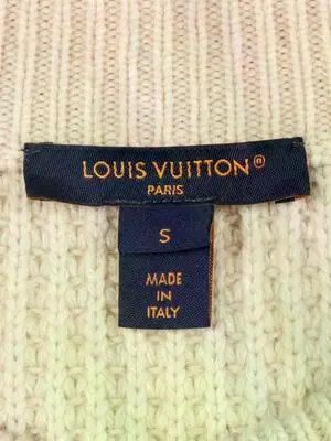LOUIS VUITTON 2010s Chain-detail Waffle-knit Sweater