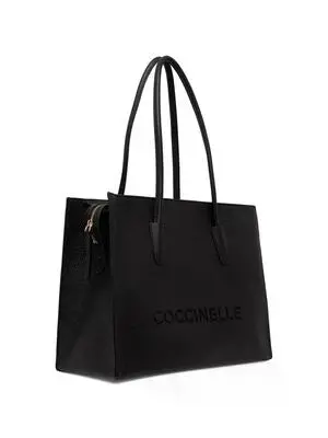 COCCINELLE Grained Leather Tote Bag