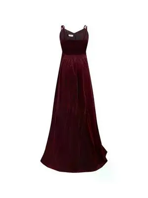 Moschino Velvet Effect Maxi Dress