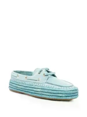 PALOMA BARCELO Braided Platform Espadrilles - Blue