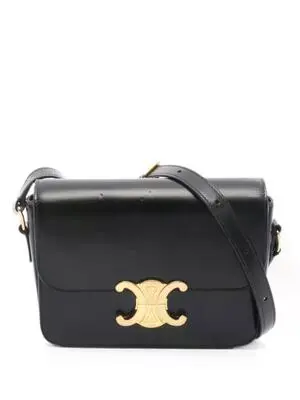 Celine Triomphe Shoulder Bag - Black