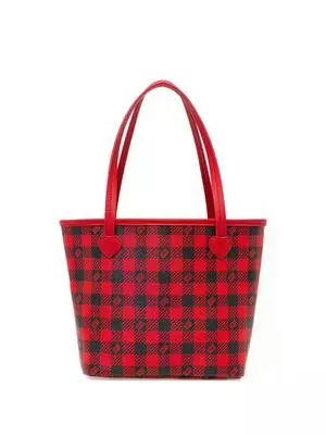 AAPE BY *A BATHING APE Logo Checked Tote Bag - Red