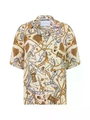 Moschino Graphic Print Silk Shirt