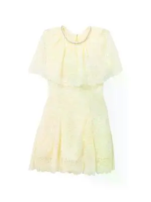 SELF-PORTRAIT Crystal-embellished Lace Mini Dress