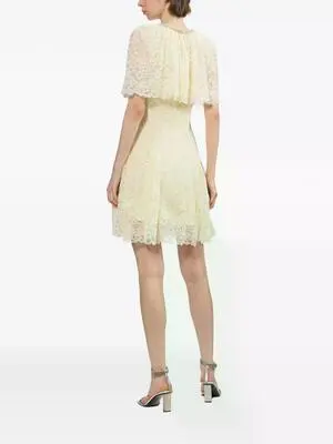 SELF-PORTRAIT Crystal-embellished Lace Mini Dress