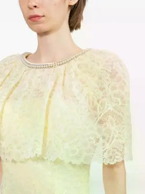 SELF-PORTRAIT Crystal-embellished Lace Mini Dress