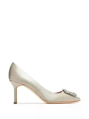 Manolo Blahnik Hangisi 70 Crystal-buckle Pumps