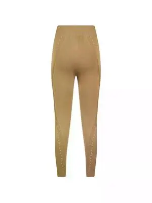 Alberta Ferretti Perforated High-waisted Leggings - Neutrals