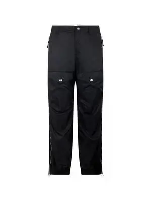 Moschino Zip-detail Pleated-pocket Track Pants - Black
