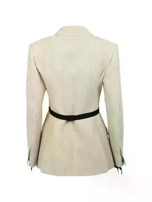 Max Mara Belted Peak-lapel Blazer