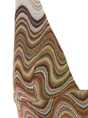 MC2 SAINT BARTH Mavi Zigzag-knit Plunge-neck Swimsuit