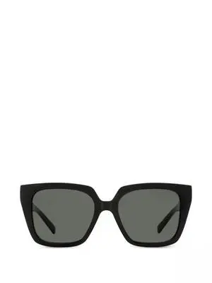 Gucci Interlocking Gg Web-stripe Sunglasses - Black