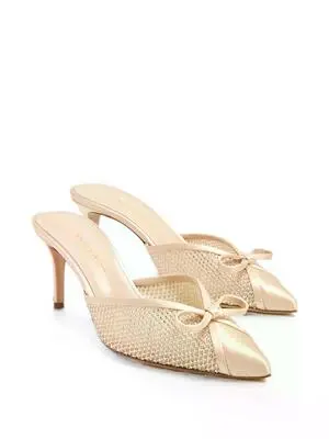 ANDREA WAZEN Kris 75 Crystal-embellished Bow Detail Mules