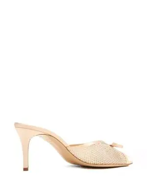 ANDREA WAZEN Kris 75 Crystal-embellished Bow Detail Mules