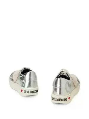 Moschino Heart Patch Sequin Embellished Sneakers