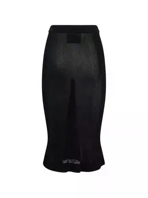 Moschino Button-up Ribbed Maxi Skirt