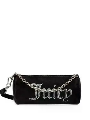 Juicy Couture Rhinestone-embellished Barrel Shoulder Bag - Black