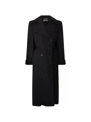Alberta Ferretti Belted Double-breasted Coat - Black