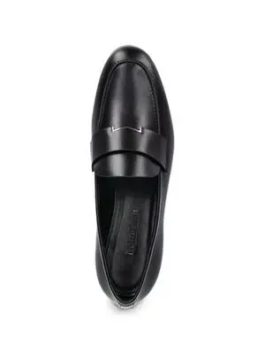Max Mara Logo-plaque Leather Loafers
