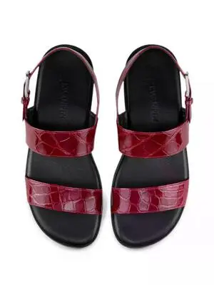 KWANPEN Mojavé Crocodile-effect Slingback Sandals